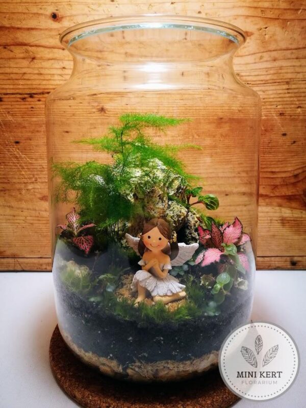Üveggömb florárium 25cm "Zen kert" - Mini-Kert.hu